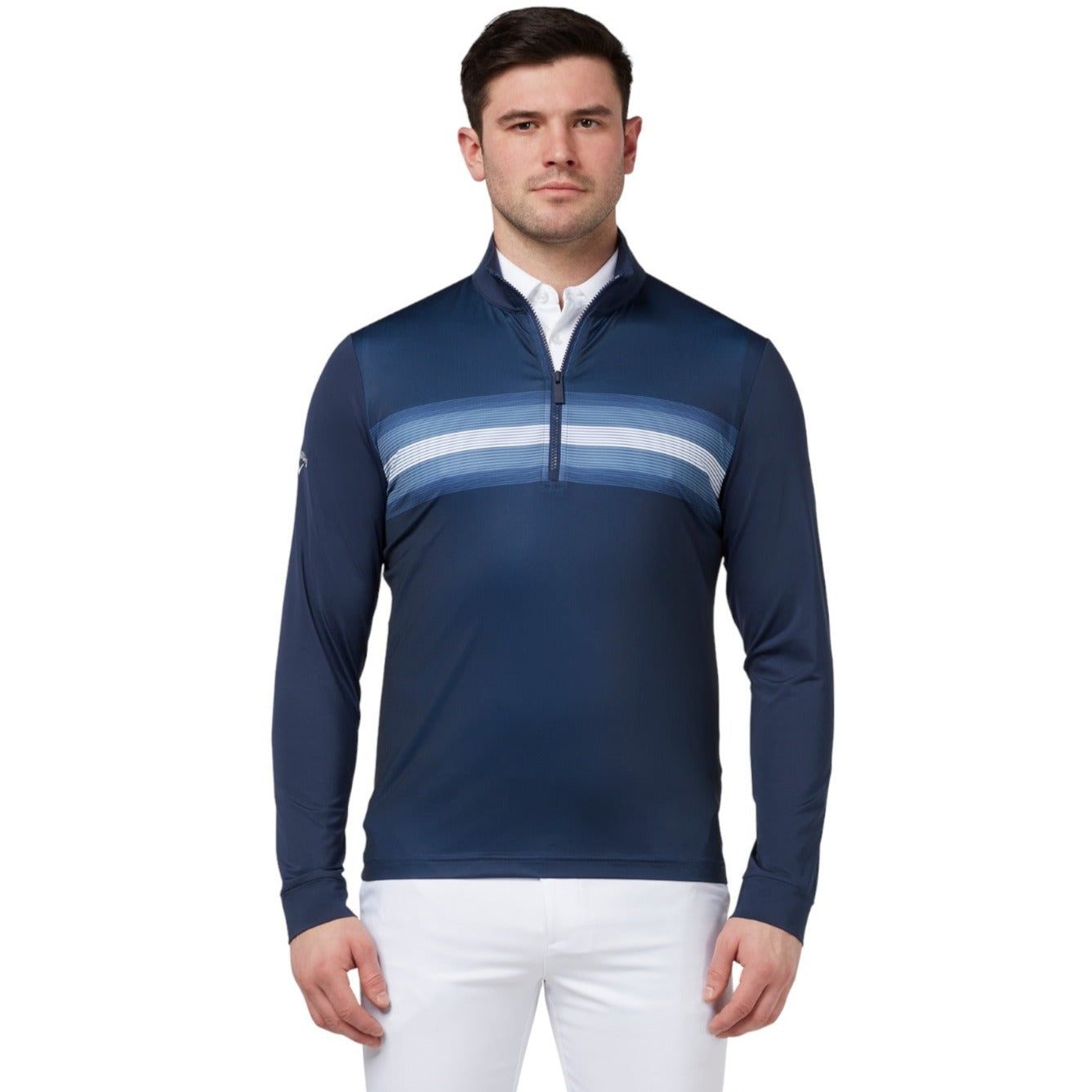 Callaway Energy Stripe Print 1/4 Zip Golf Mid Layer CGKSD0D8 | Navy ...