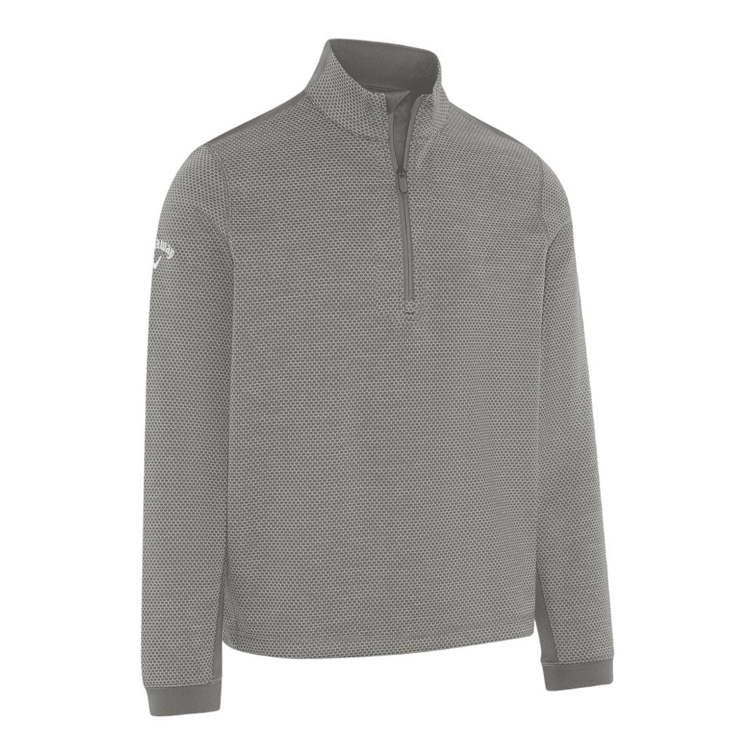 Callaway Hex Textured 1/4-Zip Golf Fleece CGKFD040 | Grey – Clarkes Golf