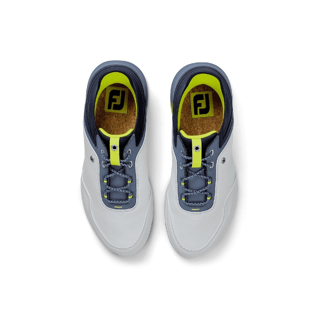 FootJoy Stratos Golf Shoes 50072 White/Charcoal/Blue – Clarkes Golf