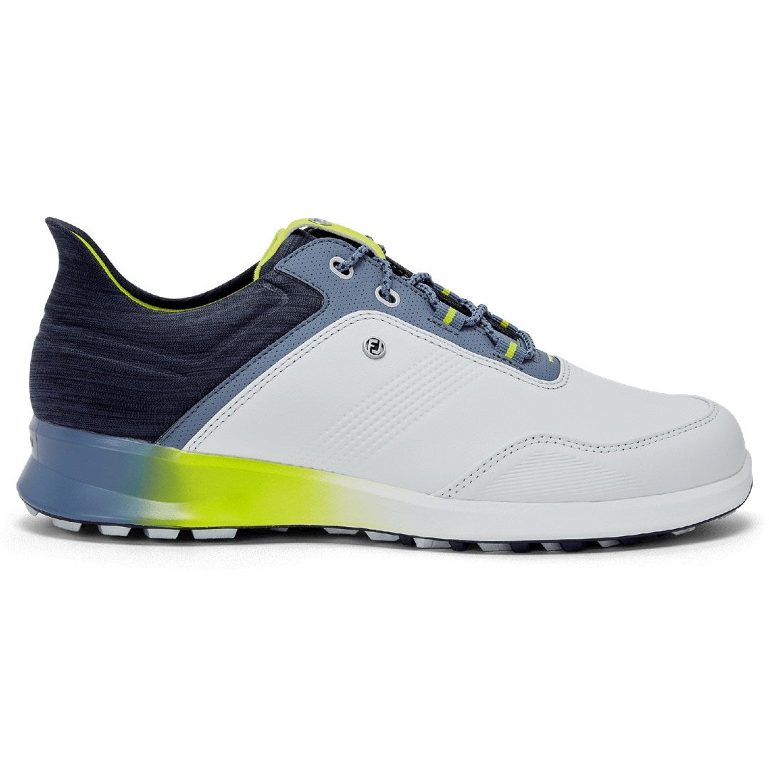 FootJoy Stratos Golf Shoes 50072 White/Charcoal/Blue – Clarkes Golf