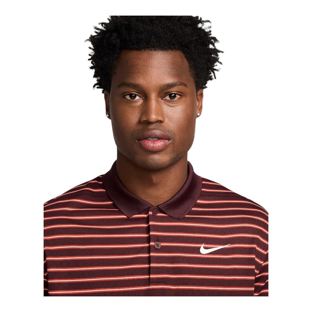 Nike Dri-Fit Victory Stripe Golf Shirt DH0829 | Red/White – Clarkes Golf