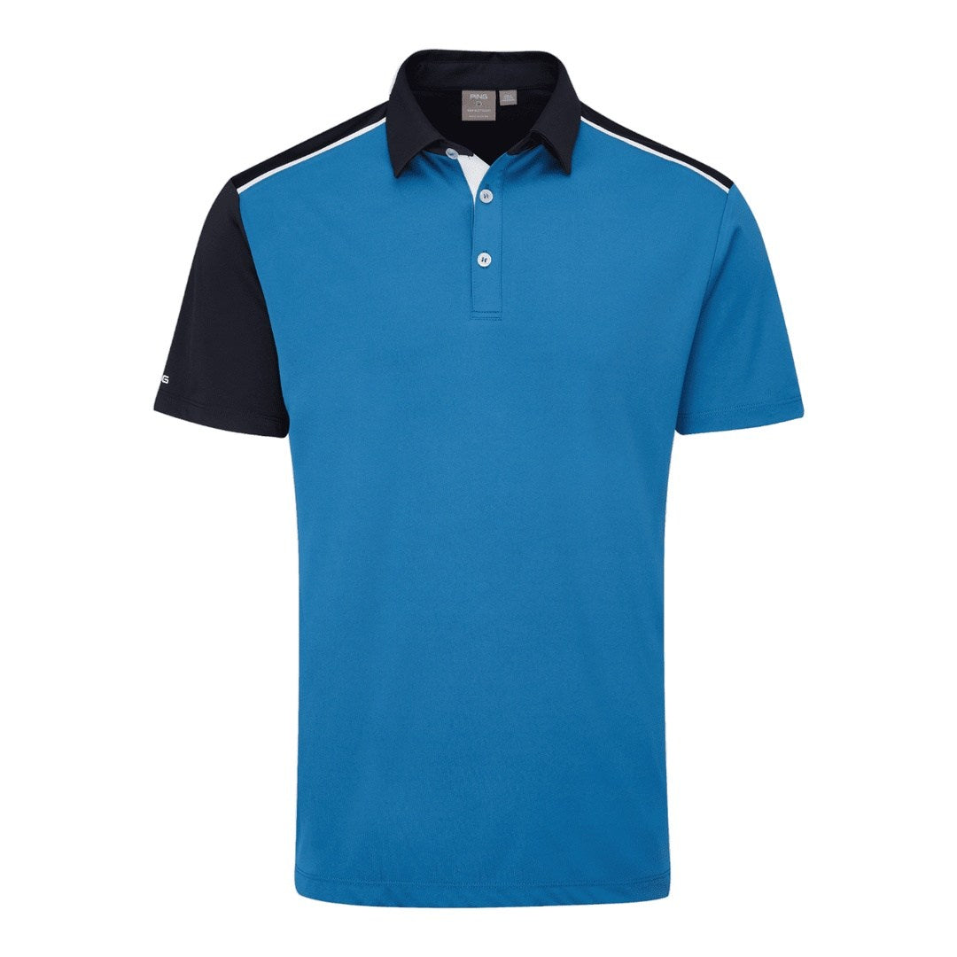 Ping Mack Golf Polo Shirt P03576 | Blue/Navy – Clarkes Golf