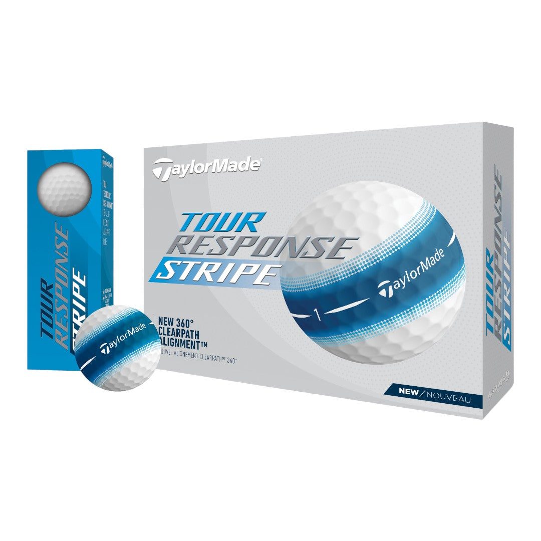 Taylormade Tour Response Stripe Golf Balls | Blue – Clarkes Golf