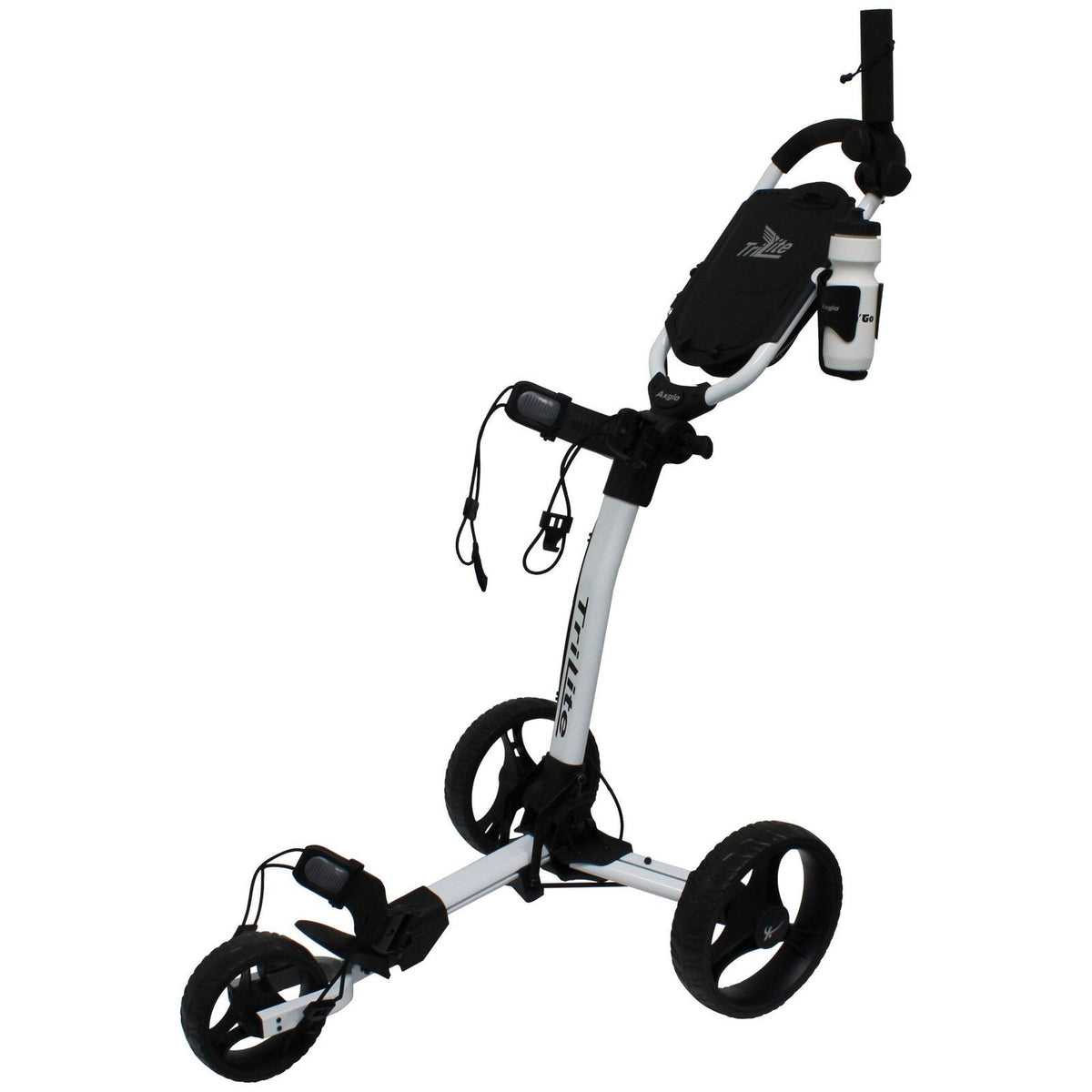 Axglo TriLite 3 Wheel Golf Trolley | White/Black – Clarkes Golf