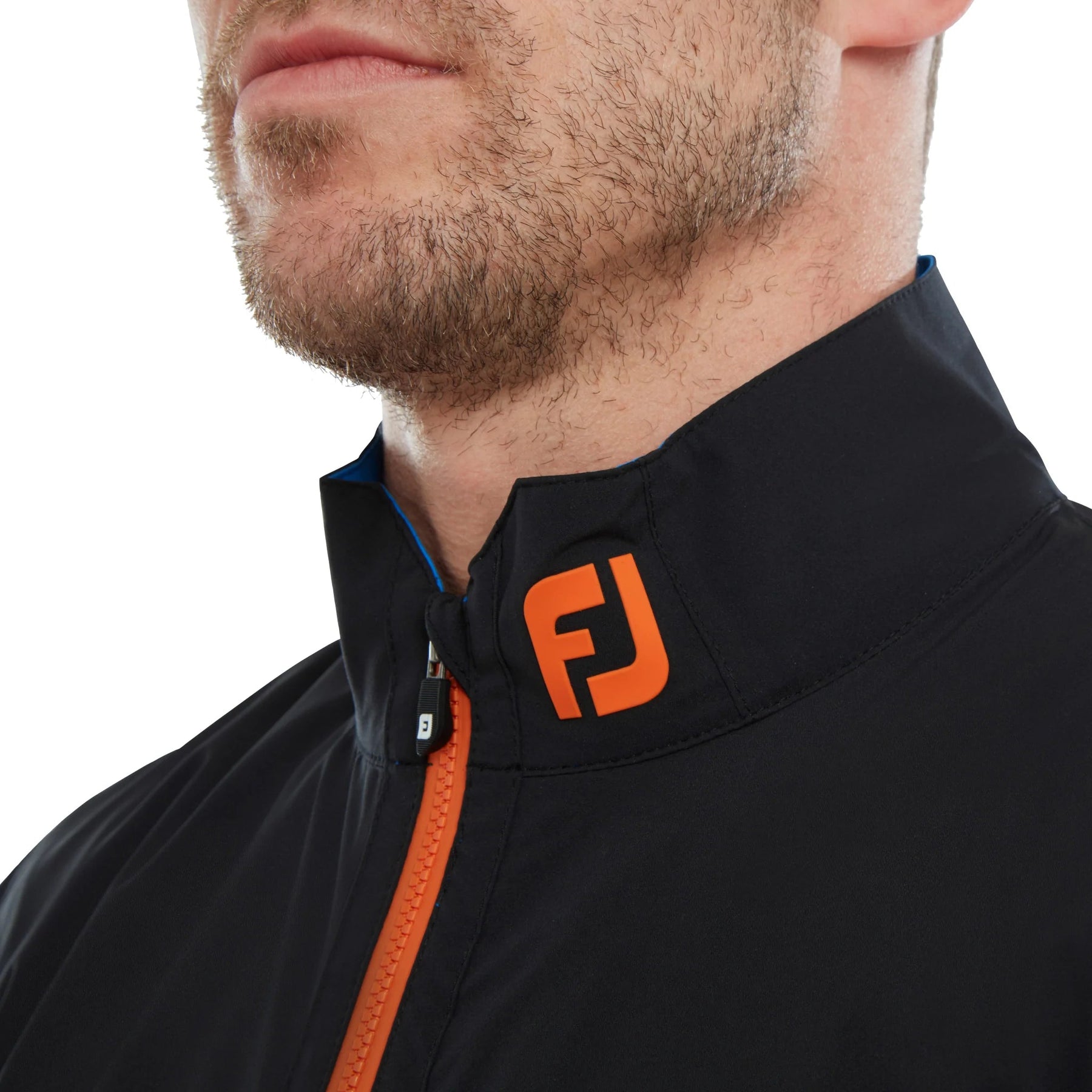 FootJoy Hydrolite Waterproof Golf Jacket 88801 Black/Sapphire/Orange ...
