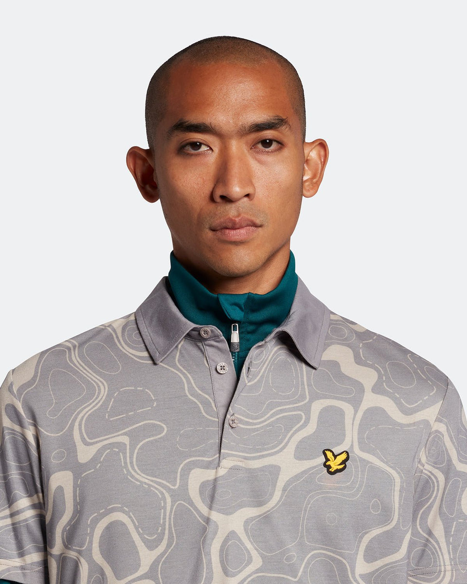 Lyle & Scott Contour Golf Polo Shirt SP1763G | Warm Dust/Blush Grey ...