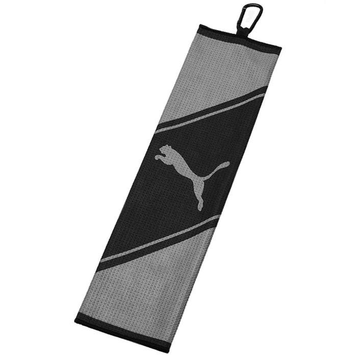 Puma Microfiber Tri-Fold Golf Towel 054338 | Grey/Black – Clarkes Golf